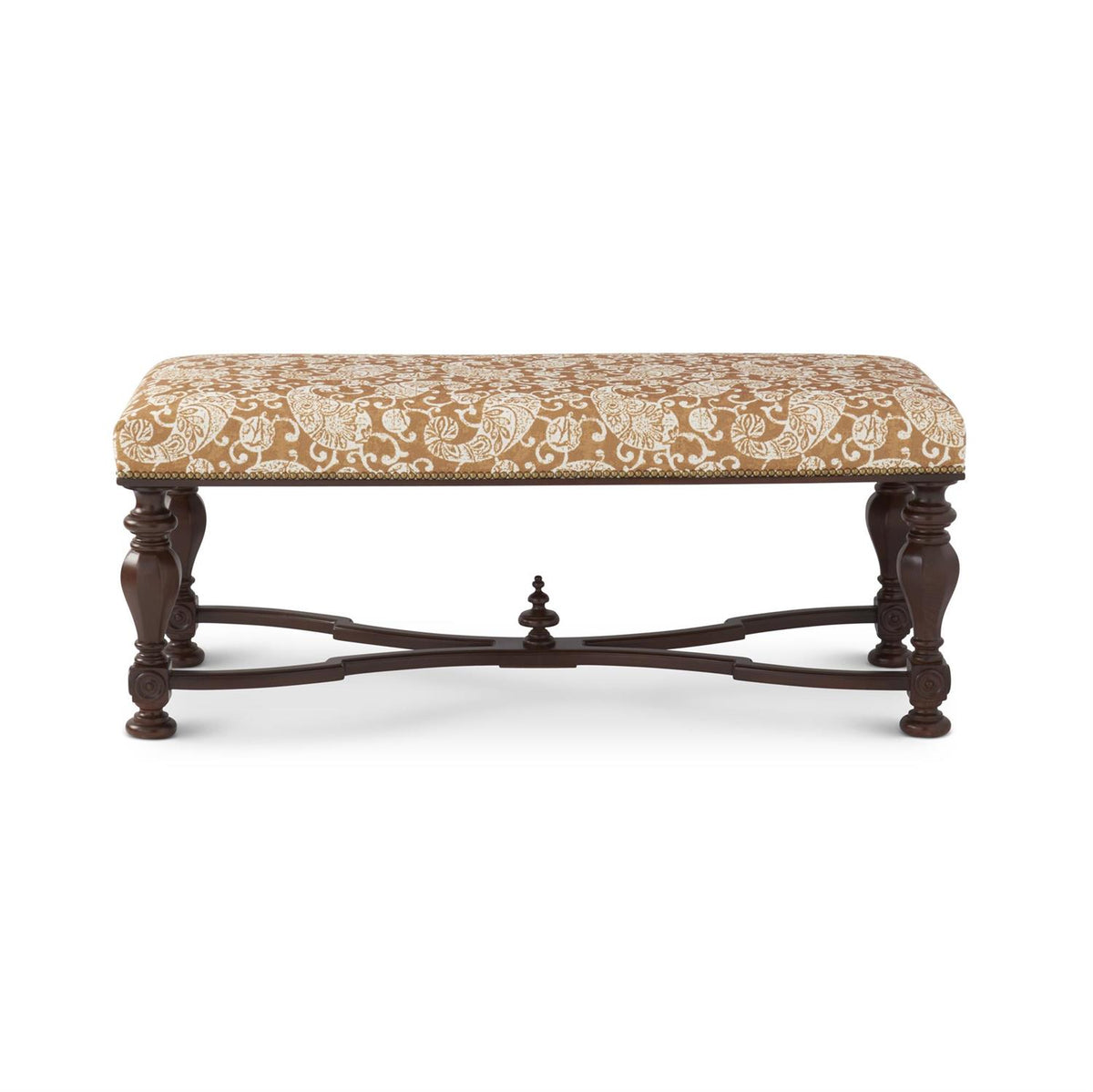 50 Inch Jakarta Ginger Stretcher Bench – Montana Rustic Accents