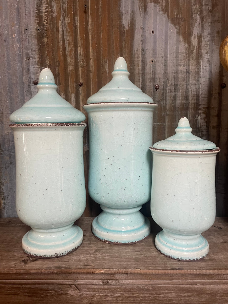 Light Blue Urn – Montana Rustic Accents