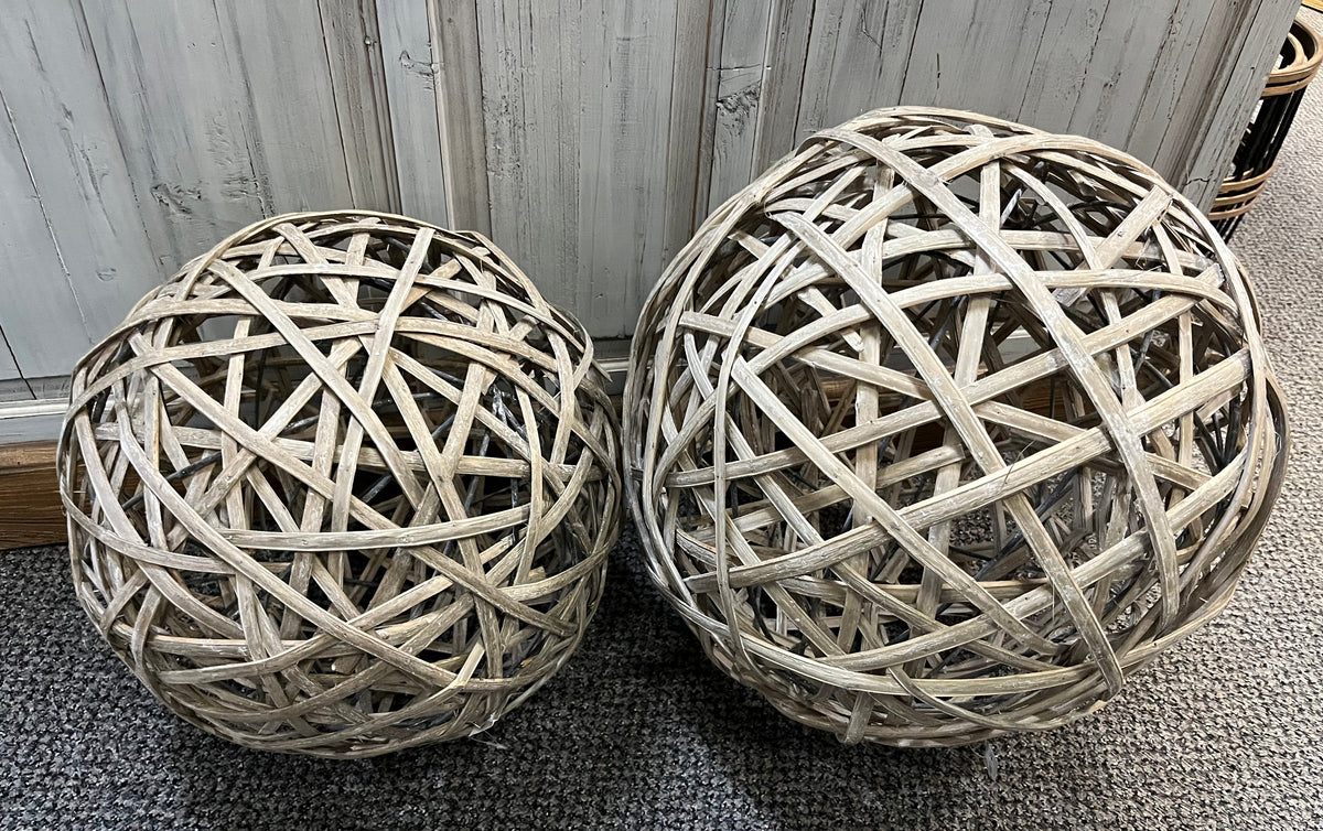 Woven Decorative Sphere 2 size Options – Montana Rustic Accents