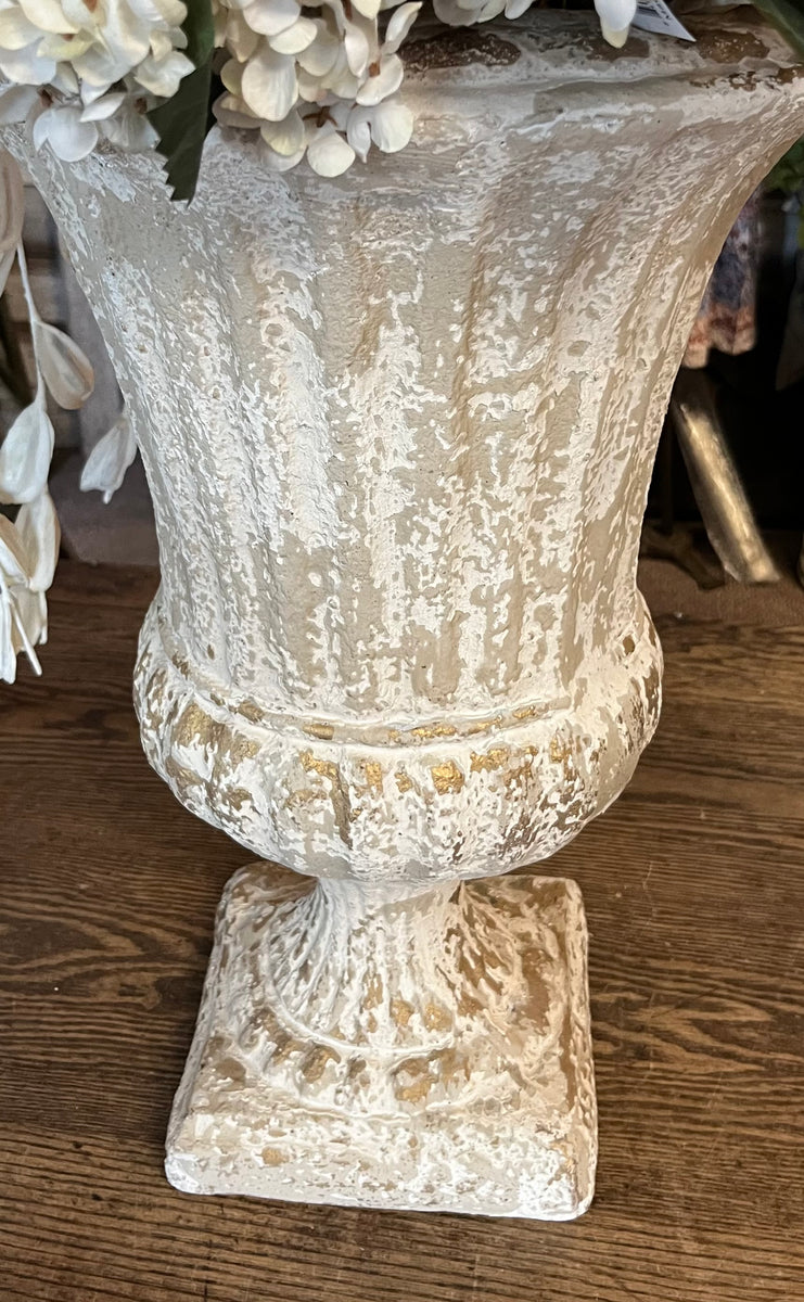 Off White Rustic Urn – Montana Rustic Accents