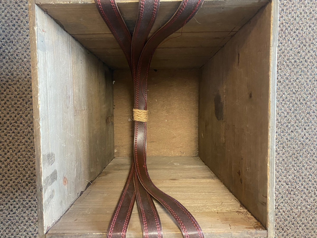 Wood & Leather Box W/ Handles – Montana Rustic Accents