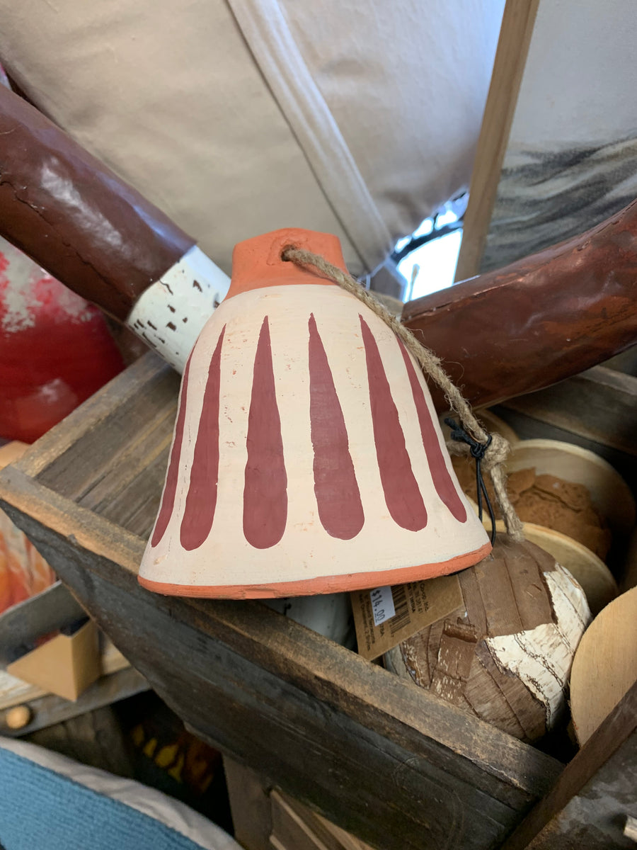 Hand Painted Terra-cotta Bell – Montana Rustic Accents