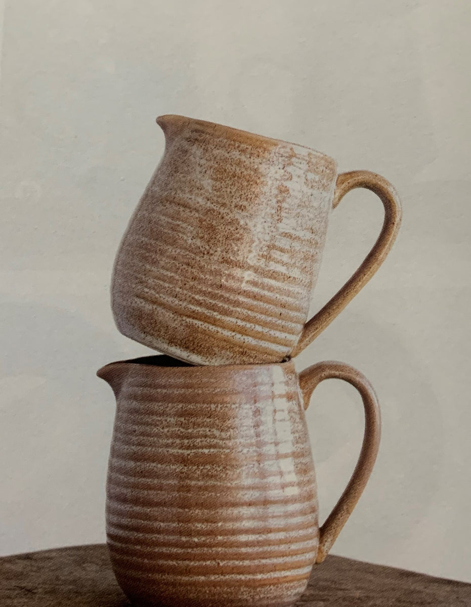 Stoneware Pitcher, Reactive Glaze- Putty Color – Montana Rustic Accents